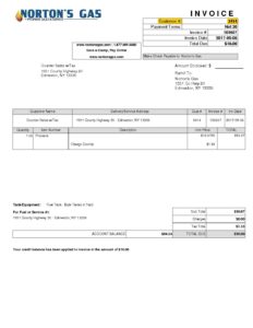 Invoice - Norton Gas